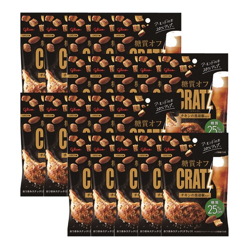[CRATZ] 글리코 크랏츠 당질오프 치킨흑후추맛 42g 20개 - 상시 할인중! | 해외직구 No.1 몰테일
